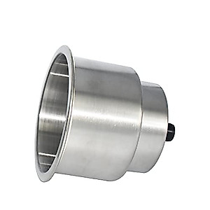 Yuanhe Stainless Steel Cup Drink Holder Insert with Drain for Marine Boat RV Camper, 6PCS