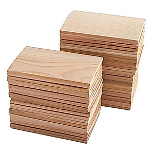 50 Pack Small 4.75x6.75 Cedar Grilling Planks - Bulk Quantity for Restaurants and Chefs
