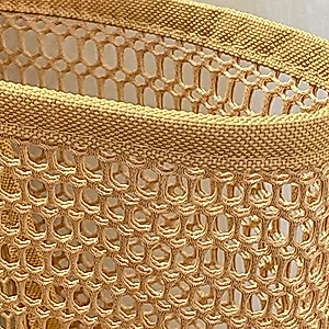 Mesh Beach Tote Womens Large Purse Shoulder Handbag Foldable Travel Satchel Hobo Bag Casual Daypack (Orange)