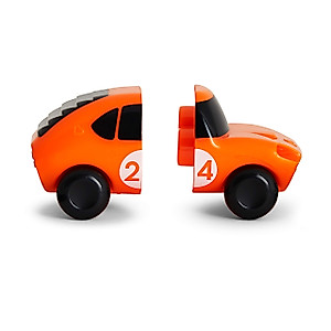 Munchkin® Magnet Motors™ Mix and Match Cars Toddler Bath Toy, 2 Pack, Blue/Orange