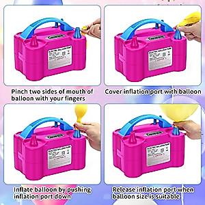 Growsun Balloon Pump Kit Electric Balloon Garland Arch Kit Air Blower Inflator for Party Decoration w/Ballons Tape Strip