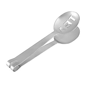 Gavigain Tea Bag Squeezer,Mini Stainless Steel Round Teabag Tongs Silver Tea Bag Strainer Clip Tea Bag Holder for Gripping Ice and Loose Tea Loose Leaf