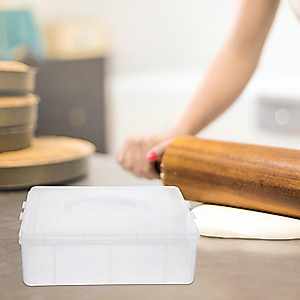 Didiseaon Box Cake Carrier with Lid and Handle Cupcake Storage Container Cake Storage Holder Cake Stand Plastic Handheld Cupcake Holder Cake Container Cake Stand with Lid Dessert Container