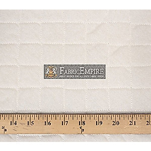 Muslin Fabric Natural Single Face Quilted Diamond 42/43" Wide Sold by The Yard