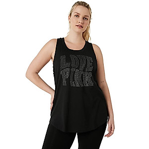 Victoria's Secret Pink Knit Racerback Perfect Tank Top, Pure Black, X-Large
