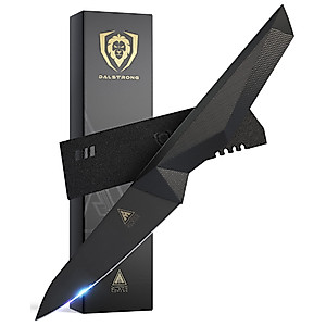 Dalstrong Shadow Black Series Pairing Knife 4 inch bundled with Bird's Beak Paring Knife - Black Titanium Nitride Coated - High Carbon