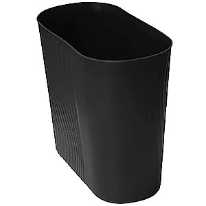 RITQUB 1.6 Gallons Efficient Trash Can Wastebasket 6L, Fits Under Desk, Kitchen, Home, Office (2 Pack-1.6-Gallon, Black)