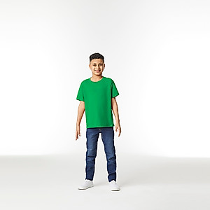 Gildan Youth Heavy Cotton T-Shirt, Style G5000B, 2-Pack, Irish Green, X-Small