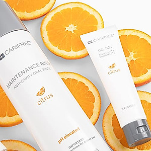 CariFree Maintenance & Prevention Kit, Citrus | Anti-Cavity Fluoride Toothpaste & Mouthwash | Cavity Prevention | Freshens Breath & Moistens Mouth | Dentist Recommended Oral Care (Citrus, 1-Month Kit)
