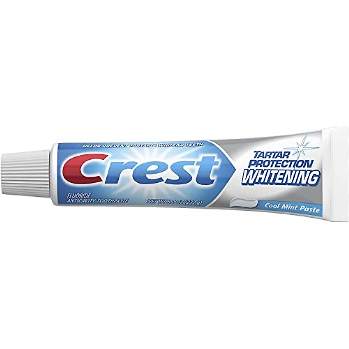 Crest Tartar Protection Whitening Cool Mint Paste Anticavity Toothpaste 8.2 Ounce Tube (Pack of 4)
