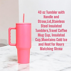 Kiki New York Tumbler with lid (Coral Pink)