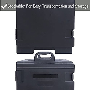 Luston Front-Loading Insulated Food Pan Carrier, 81 Quart Capacity, Black,5 Full-Size Pan,Food-Grade LLDPE Material, Portable Food Warmer Transporter