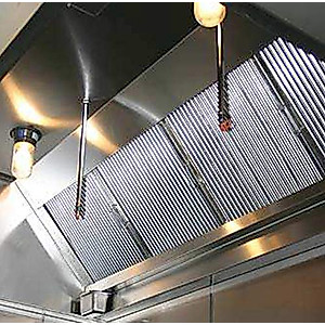 Restaurant Canopy Hood Light Fixture with Thermal and Shock Resistant Globe