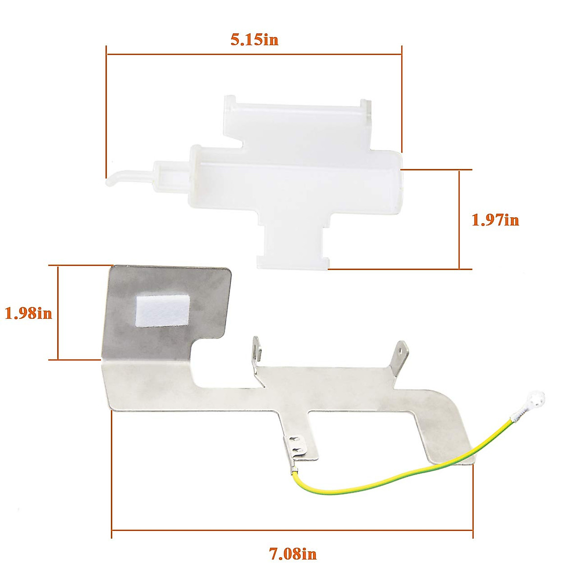 8201756 W10823377 Refrigerator Ice Dispenser Door Kit for Whirlpool Door Chute W10467899 AP3872692 1164531, 8201756VP