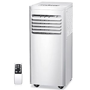 R.W.FLAME 10,000 BTU Portable Air Conditioner with Remote Control, Portable AC Unit for Room Up to 450 Sq.Ft, 3-in-1 Air Conditioner with Digital Display,24Hrs Timer,Installation Kit for Home, White