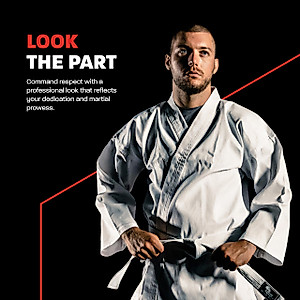 Hawk Sports Karate Uniform, Lightweight Karate Gi with Belt for Kids and Adults, Ideal for Martial Arts Training and Sparring, Durable Training Gear, Size 5 (5'9''/170lbs)