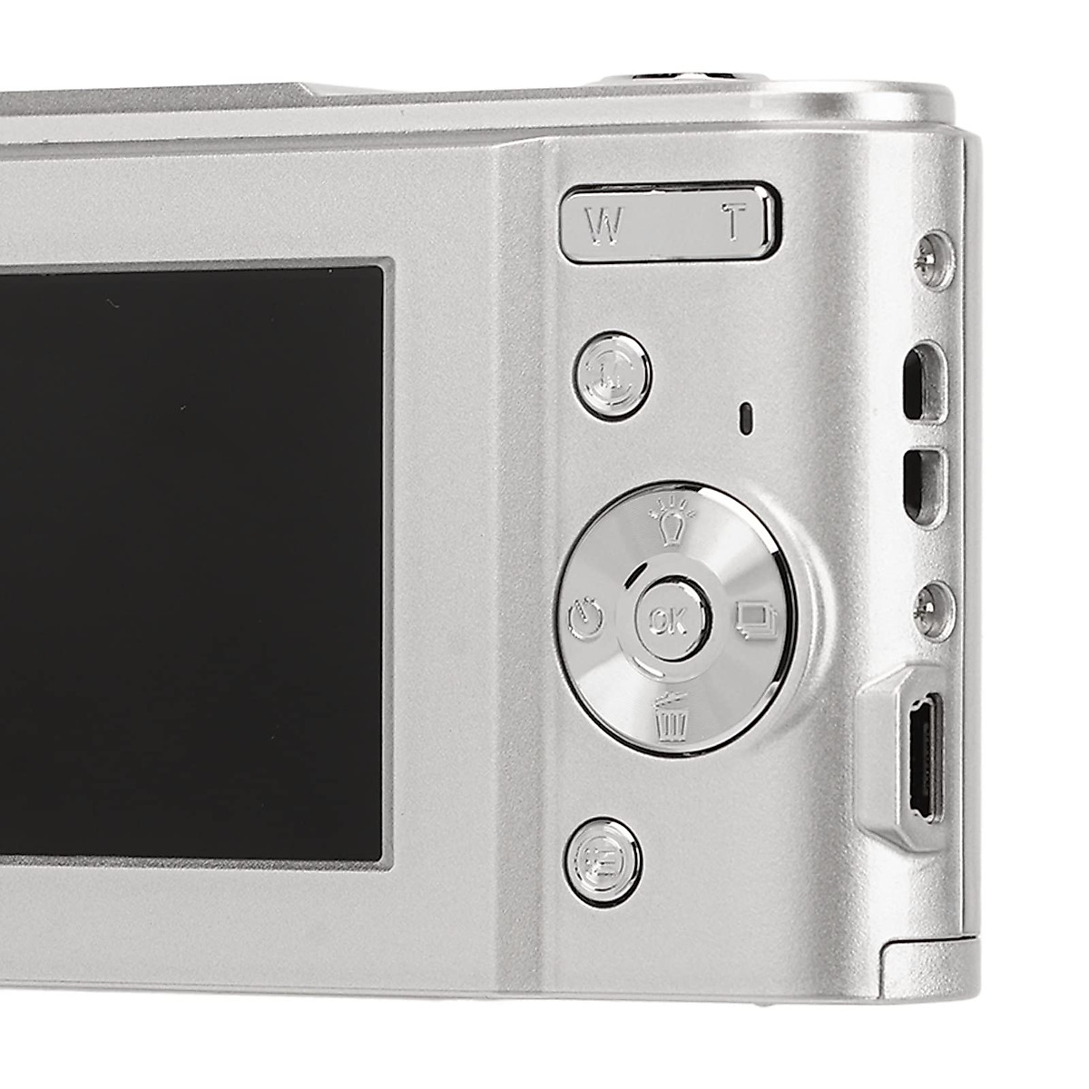 Digital Camera, 1080P HD 2.4 Inch IPS Display Mini Compact Pocket Camera with 16X Zoom, Portable and Rechargeable Video Camera for Adults, Students, Kids, Travel (Space Silver)