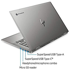 2020 NewestHP x360 2-in-1 14-inch FHD Touchscreen Chromebook  10thGEn. Intel Core i3-10110U, 8GB RAM, 64GB eMMC, B&O Audio, WiFi 6, Backlit Keyboard, Fingerprint Reader - Mineral Silver (Renewed)