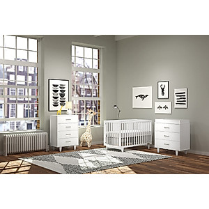 Forever Eclectic Tremont 4-in-1 Convertible Baby Crib by Child Craft (Matte White)