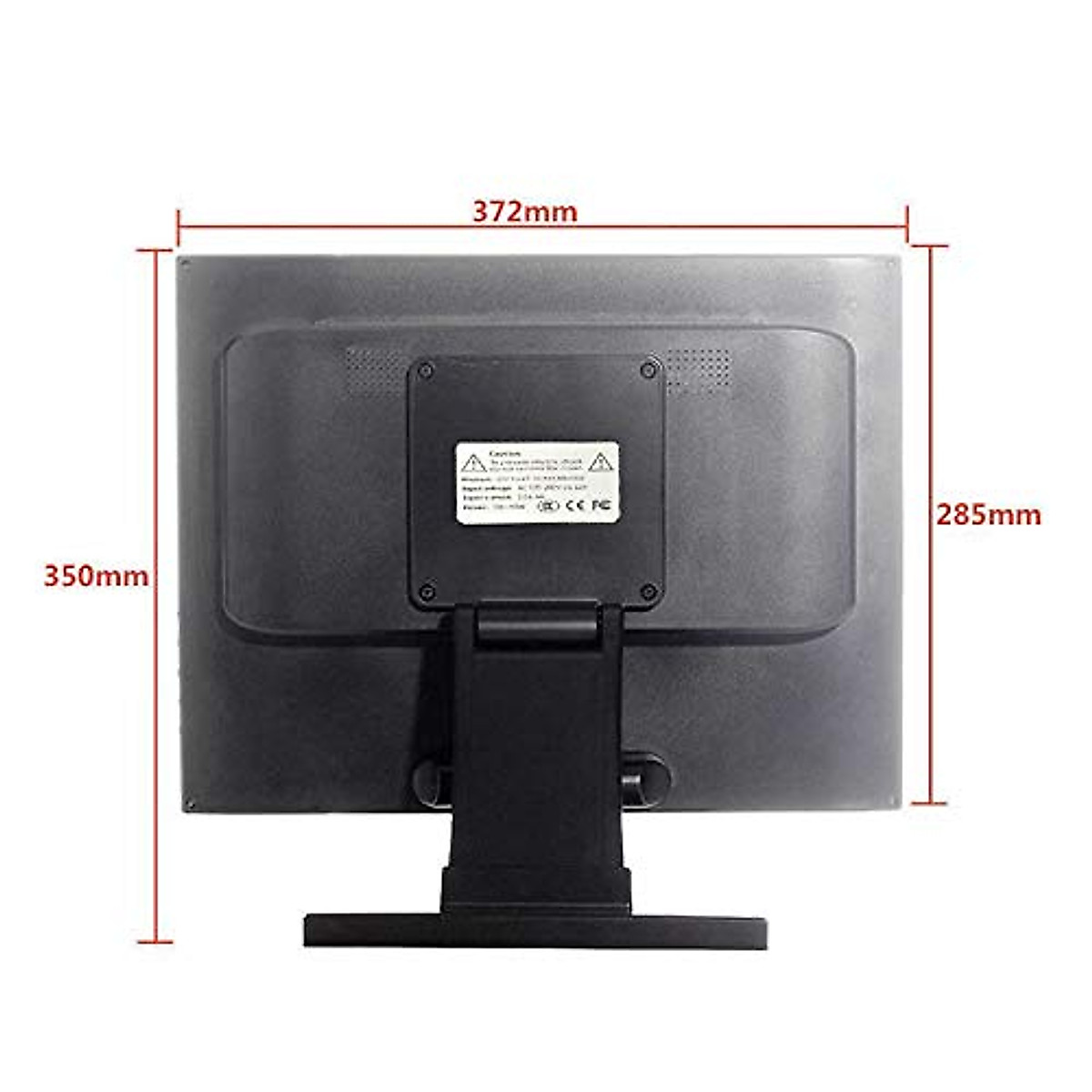 BOYU-SHITAI 15" LED HD VGA Touch Screen Monitor USB POS Stand for Retail Kiosk Restaurant Bar Hotel A La Carte Cash Register USA Stock (Black)