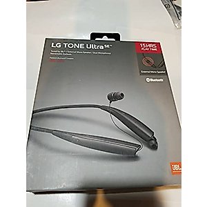LG Tone Ultra Se Bluetooth Wireless Stereo Neckband Earbuds Tuned by JBL (HBS-835S) - Black