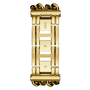 GUESS Gold-Tone Multi-Chain Bracelet Watch with Self-Adjustable Links. Color: Gold-Tone (Model: U1117L2)