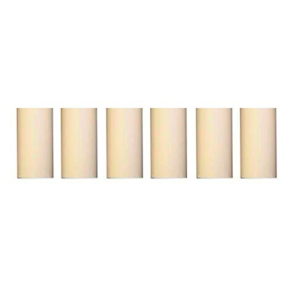 Creative Hobbies Chandelier Lighting Fixture Socket Kit, Candelabra E-12 Sockets with Cardboard Insulators and 1 3/4-Inch Tall Cream Plastic Candle Cover Sleeves, Set of 6