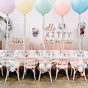 Beaumode 36 Inch Pastel Jumbo Balloons 5pcs Huge Ballloons for Photo Shoot Wedding Decor Baby Shower Bridal Shower Birthday Party Centrepiece Decor (36 Inch 5pcs)