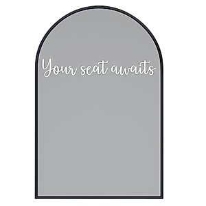 Wedding Seating Chart Decal - Wedding Sign Decor DIY Wedding Decals - Seating Chart Mirror Decal - Wedding Vinyl - Your Seat Awaits (18" x 3")