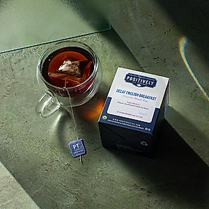 Organic Positively Tea Company, Decaf English Breakfast Black Tea Bags, 20 Count