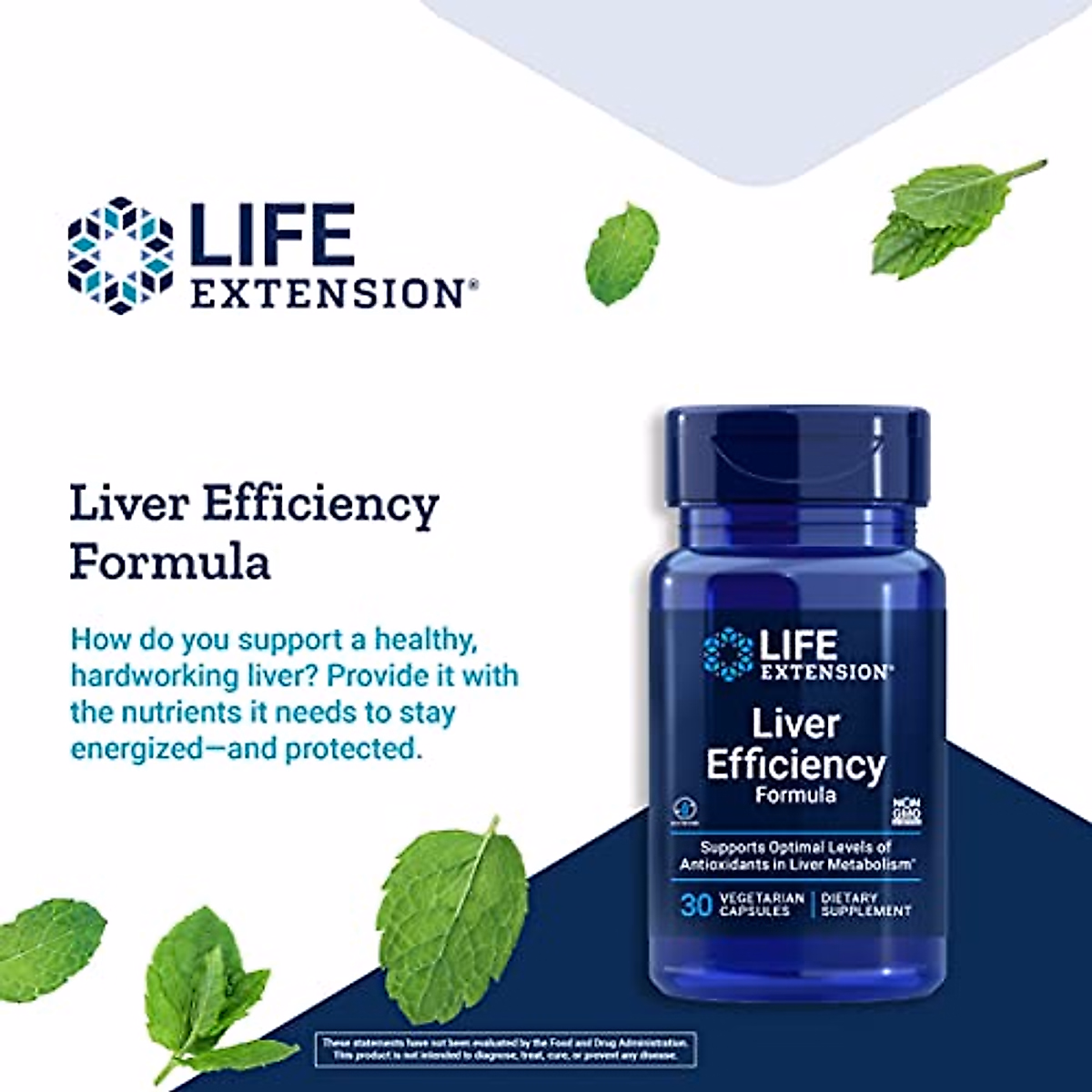 Life Extension Liver Efficiency Formula – Healthy Liver Function Support Supplement with Schisandra Extract and SOD - Once Daily – Gluten-Free, Non-GMO, Vegetarian – 30 Capsules