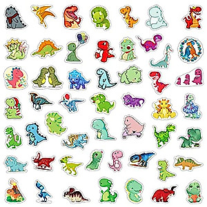 100PCS Dinosaur Party Favor Stickers for Kids ，Cute Waterproof Cartoon Stickers for Water Bottle Stickers Waterproof Vinyl Hydroflask Phone Skateboard Laptop Stickers (Dinosaur)