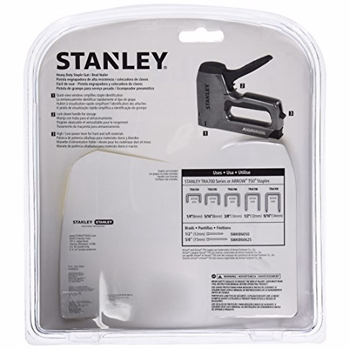 STANLEY SharpShooter Plus Nail Gun, Heavy Duty, Gray/Black (TR250)