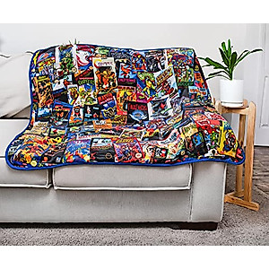 8-Bit Armageddon Retro Video Games Fleece Throw Blanket | Plush Soft Polyester Cover for Sofa and Bed, Cozy Home Decor, Luxury Room Essentials | Novelty Gifts for Adults and Kids | 45 x 60 Inches