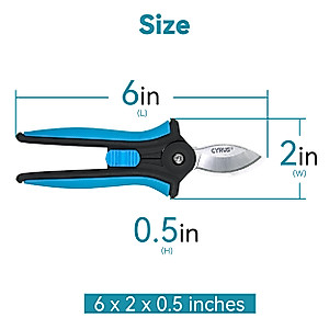 2Pcs Garden Shears Pruner Secateurs & Pruning Scissors Flower Sharp Gardening hand tools Florist Bonsai Cutters Plant Floral Snips