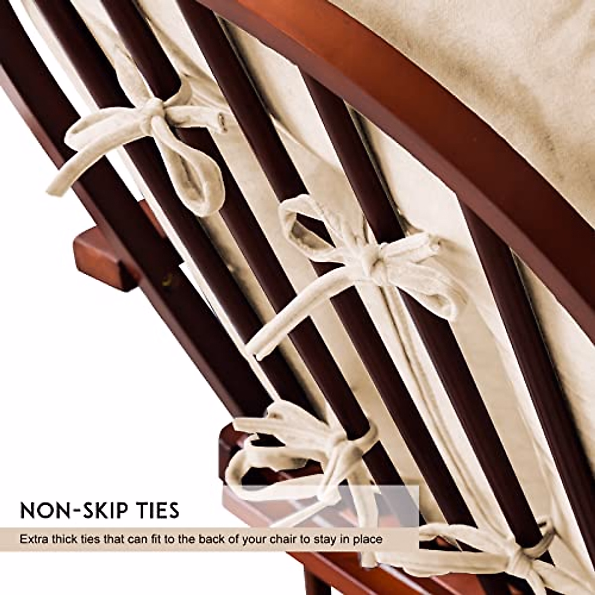 Paddie Glider Rocker Replacement Cushions Set with Storage Velvet Washable Non Slip for Glider Rocking Nursery Chair, 5PCS, Beige