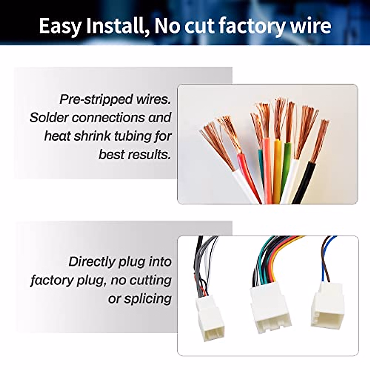 RED WOLF Car Radio Wiring Harness w/RCA Connector Plug AMP/Amplifier CD Player Cable Adapter Premium Sound System for Ford 1998-2005 F150, Lincoln/Mercury 1998-2003 Aftermarket Stereo Install