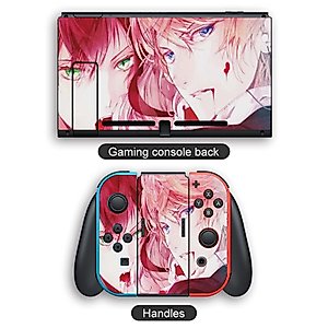 Ayatoxshu Diabolik Lovers Vinyl Skin for Nintendo Switch, Full Set Wrap Protector Stickers Cover Joint Protective Faceplate Console Joy-Con Dock