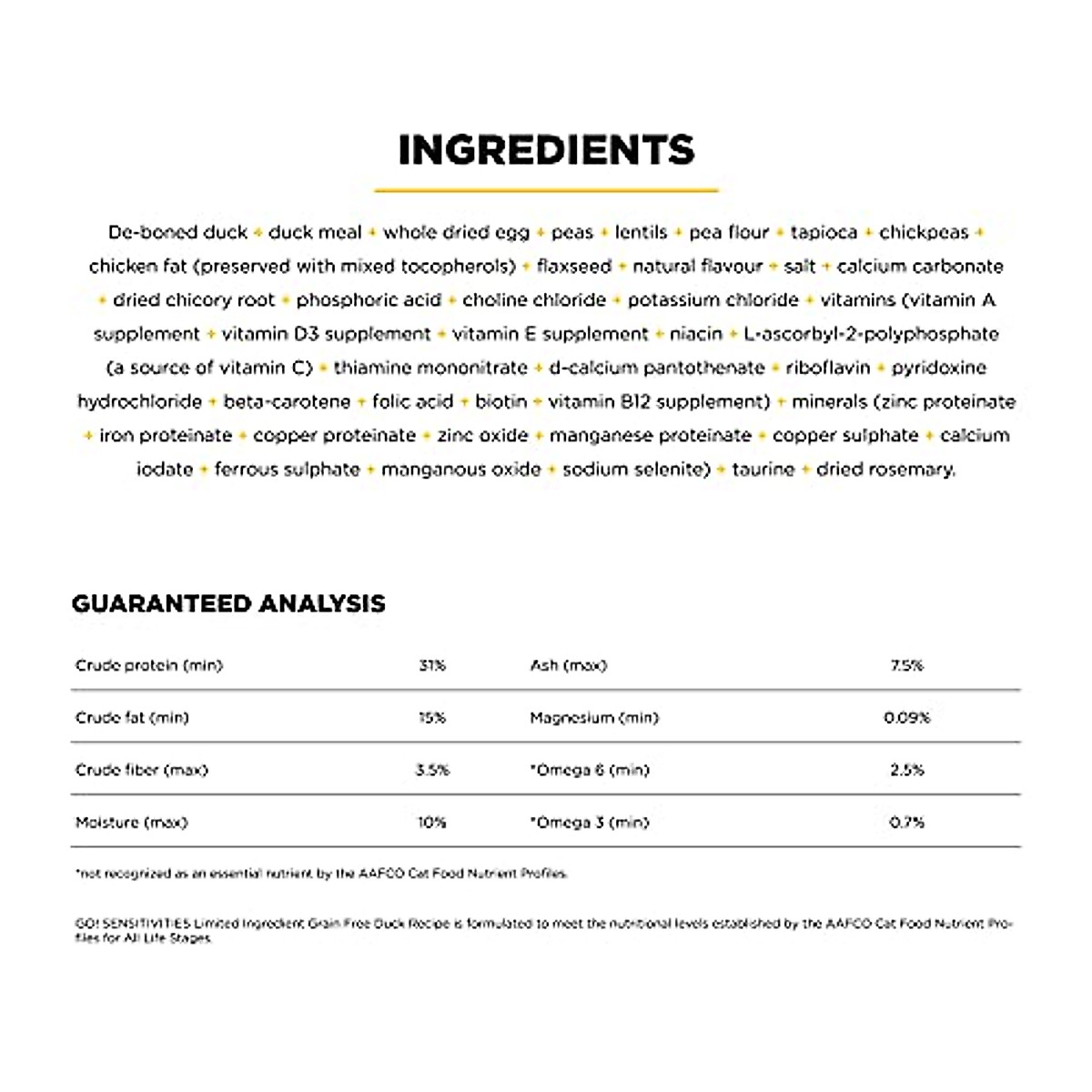 GO! SOLUTIONS Sensitivities – Duck Recipe – Limited Ingredient Dry Cat Food, 16 lb - Grain Free Cat Food for All Life Stages – Cat Food to Support Sensitive Stomachs