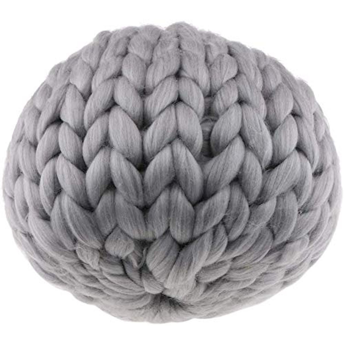 Knot Pillow Wool Hand Knitted Cushion Toy Decorative Cushion Home Accessories - Gray