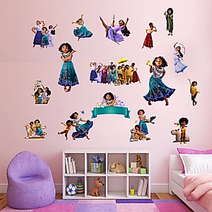 Encanto Wall Stickers Peel and Stick Cartoon Wall Decals Removable Wall Art Decor for Nursery Baby Children's Bedroom Wall Decorations