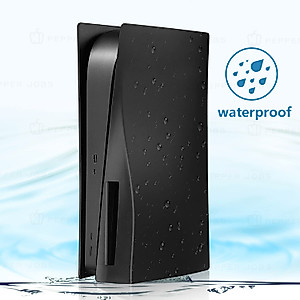 PEPPER JOBS Console Cover, Hard Shockproof Console Skin Case, ABS Anti-Scratch Dustproof Gaming Console Cover Replacement Plate Shell for Console Disc Edition (Midnight Black)