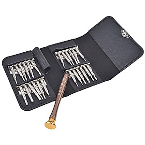 ADSRB 25 In 1 Leather Bag Set Screwdriver Glasses Watch Maintenance Mobile Phone Computer Disassembly Tool Combination