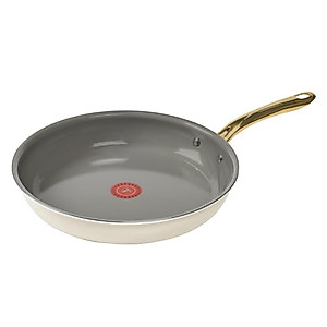 T-fal Preserve Ceramic, Ceramic Non Stick Fry Pan 12 Inch, Oven Broiler Safe 350F, Inoceram Glide Technology, Even Heat Base, Nonstick Cookware, Pots and Pans, Kitchen Frying Pan, Skillet, Beige