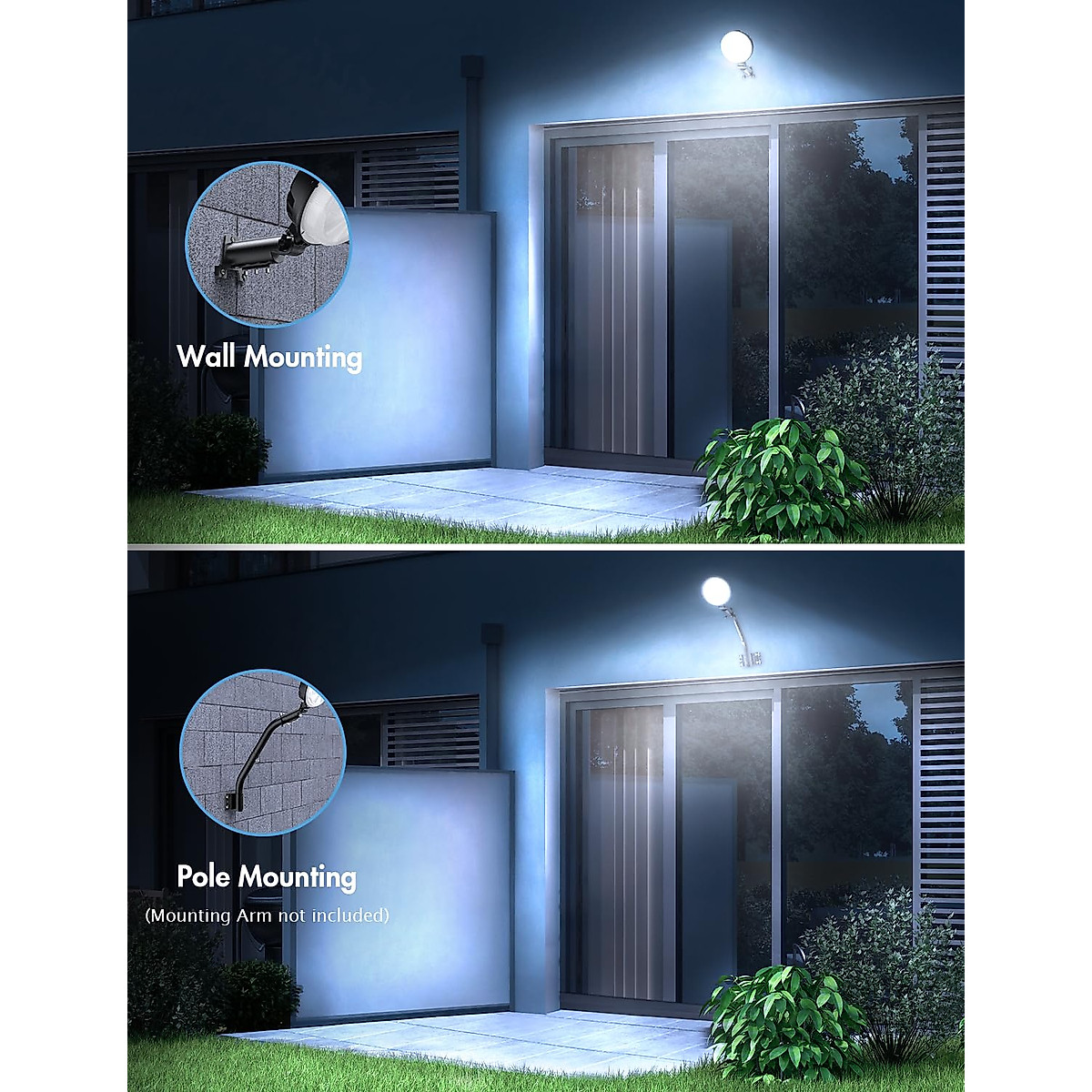 MOONTIP 150W LED Barn Light - Dusk to Dawn Outdoor Lighting with 150° Adjustable Photocell, 20000LM 6500K Daylight Outdoor Lights, IP66 Waterproof Area Street Light for Farmhouse Barns Warehouse Yard