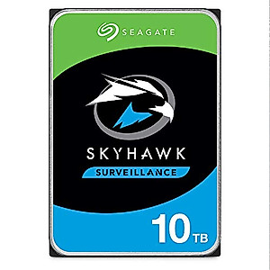 Seagate Skyhawk AI 10TB Surveillance Internal Hard Drive HDD–3.5 Inch SATA 6Gb/s 256MB Cache for DVR NVR Security Camera System with Drive Health Management-Frustration Free Packaging (ST10000VE0004)