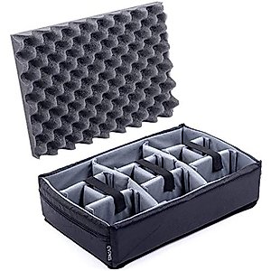 Grey CVPKG Padded Divider Set for The Harbor Freight Apache 3800 Case. Divider and lid Foam only.