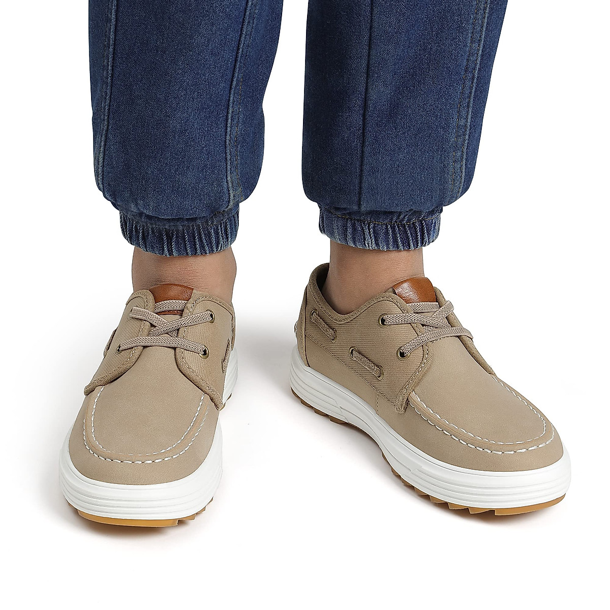 Bruno Marc Boy's Boat Shoes Slip on Loafers Dress Casual School Shoes,Size 1 Little Kid,Tan,SBLS2336K