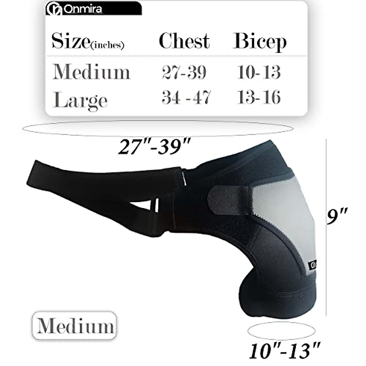 Shoulder Brace for Women and Men | Adjustable Compression Rotator Cuff Support | for Arthritis | Injury Prevention | Dislocated AC Joints (Medium)…