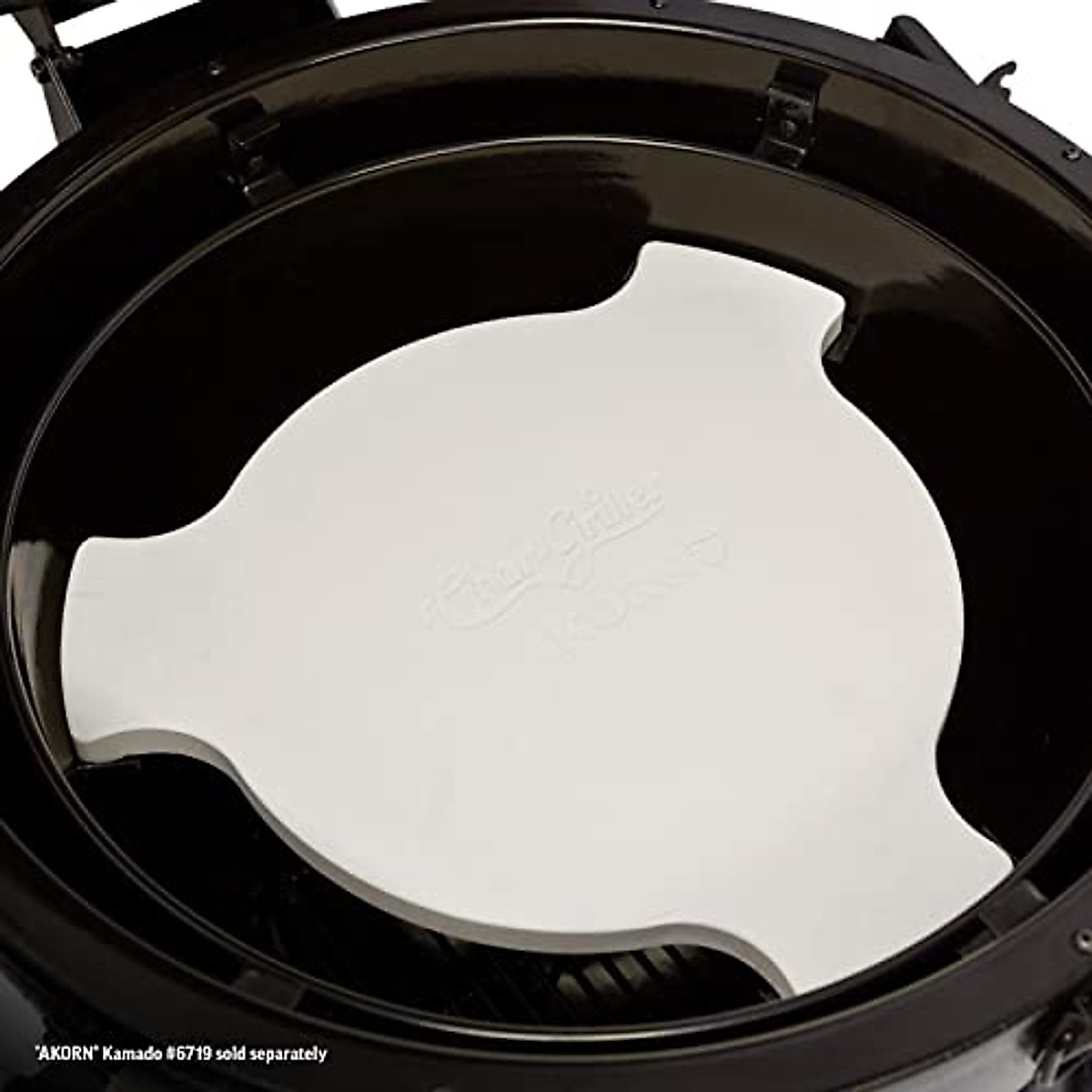 Char-Griller 6201 AKORN Smokin Ceramic Smoking Stone, 15”L x 15”W x 1”H, Ivory